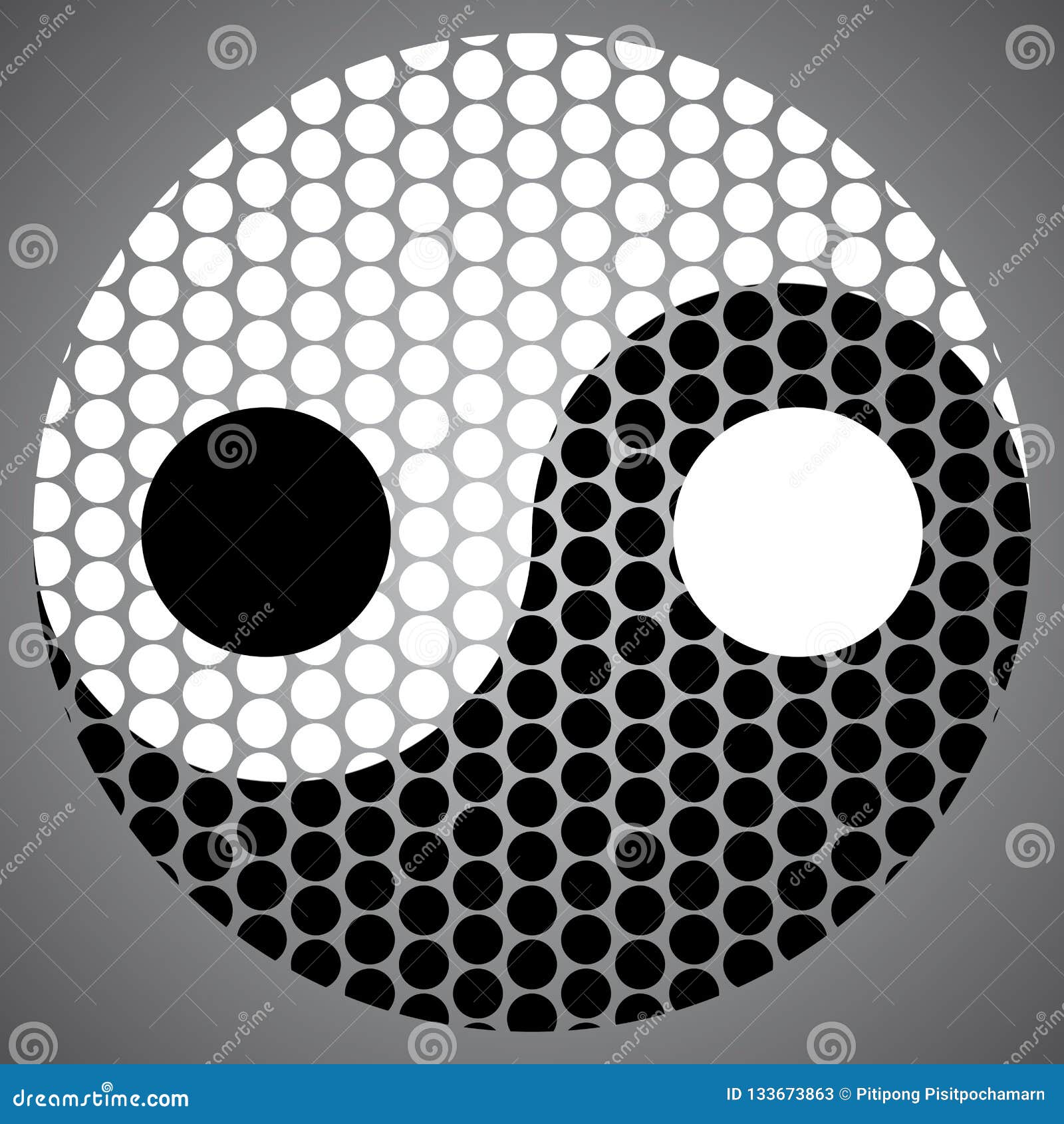 White Yin Yang Symbol Of Harmony And Balance Icon Isolated On White ...