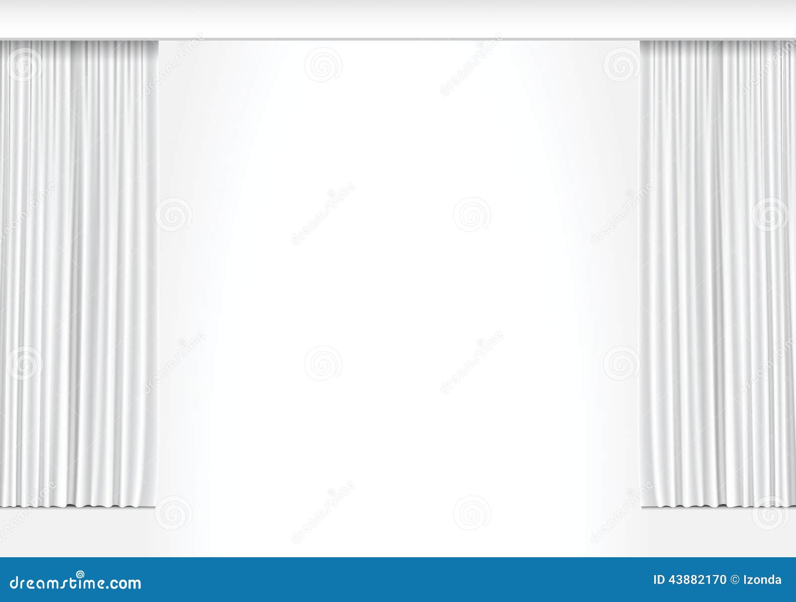 Vector White Curtains Isolated on White Background Stock Vector ...