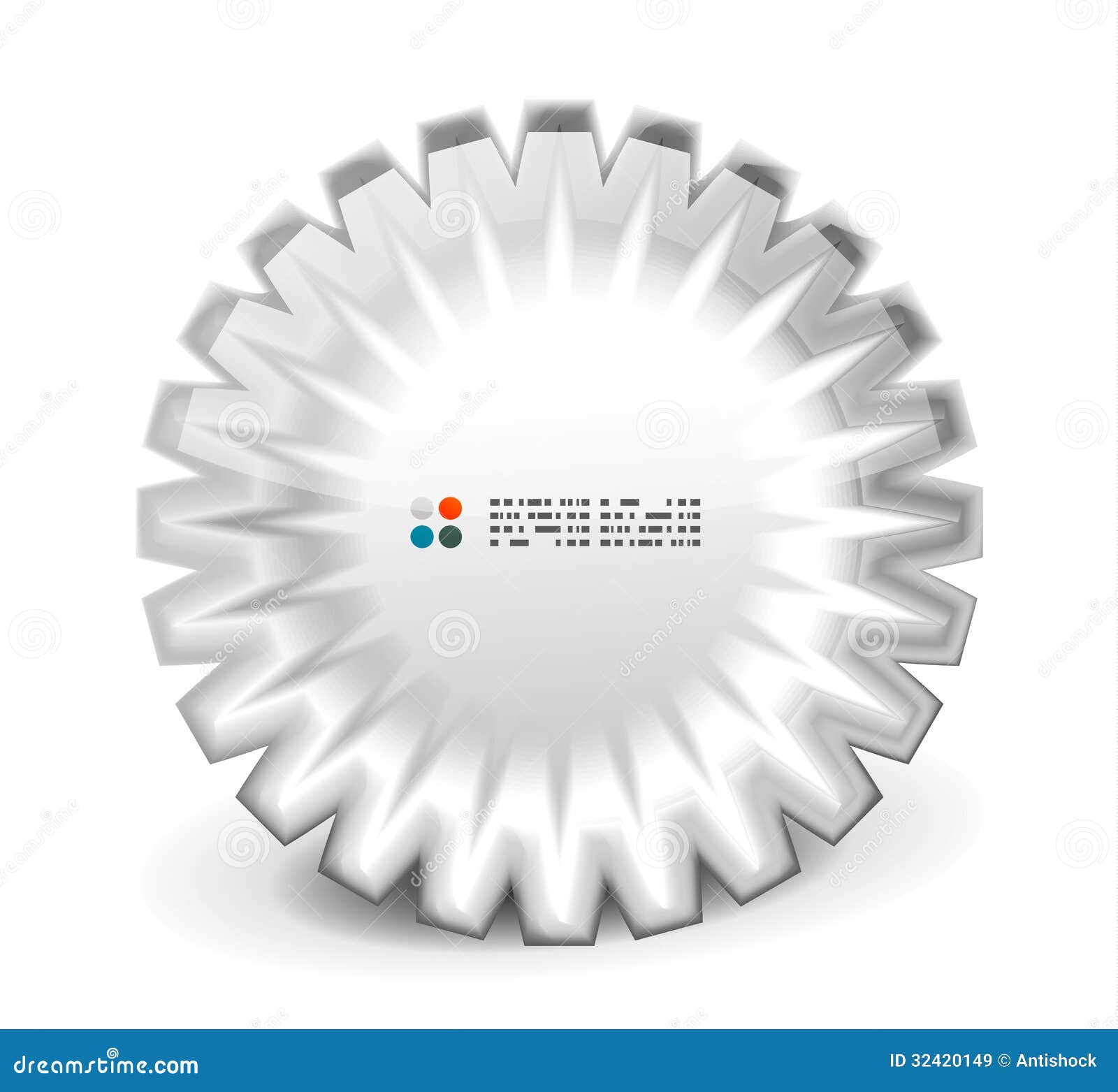 Vector White 3d Round Shapes Banner Stock Illustration - Illustration ...