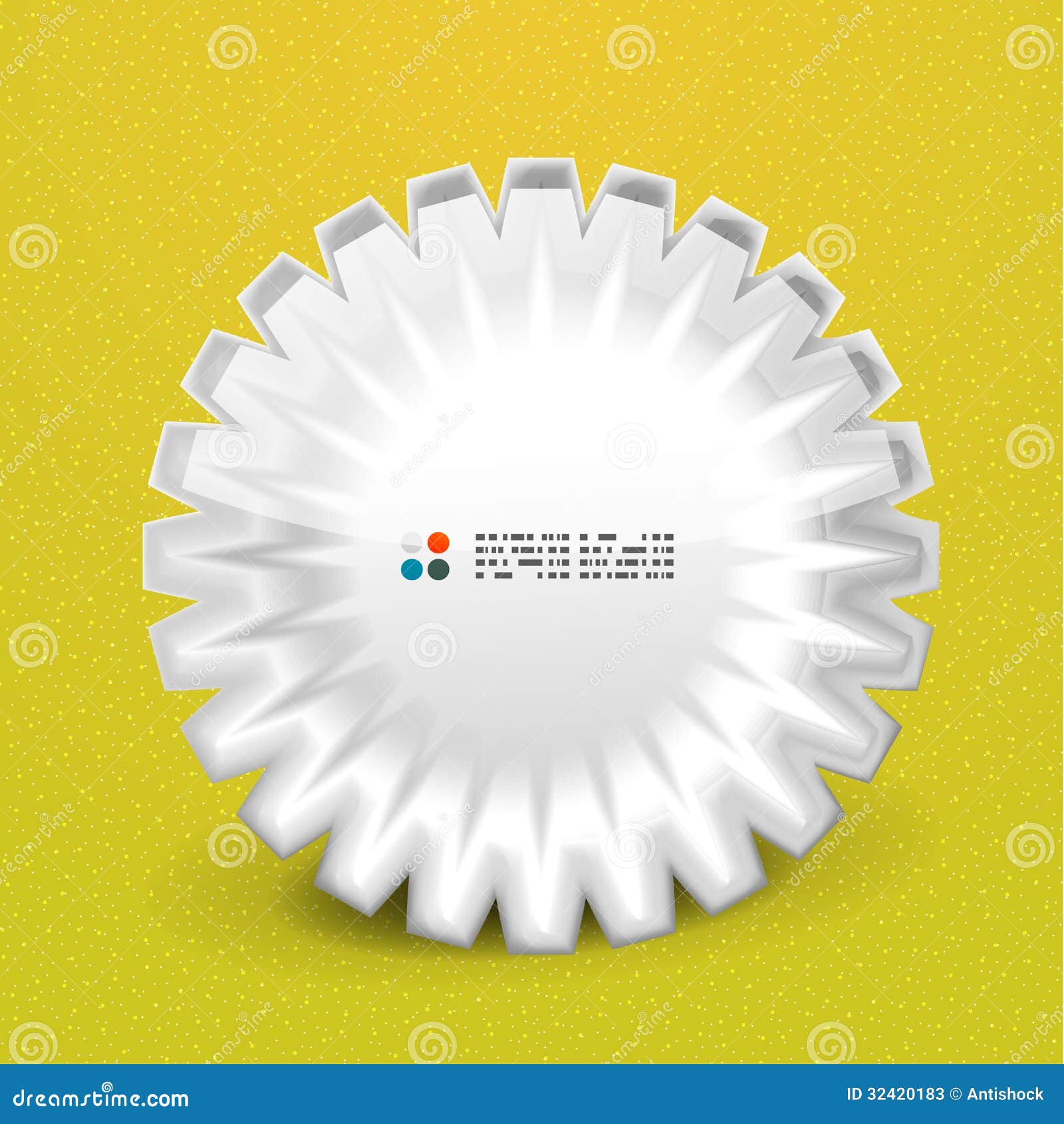 Vector White 3d Round Shapes Banner Stock Illustration - Illustration ...