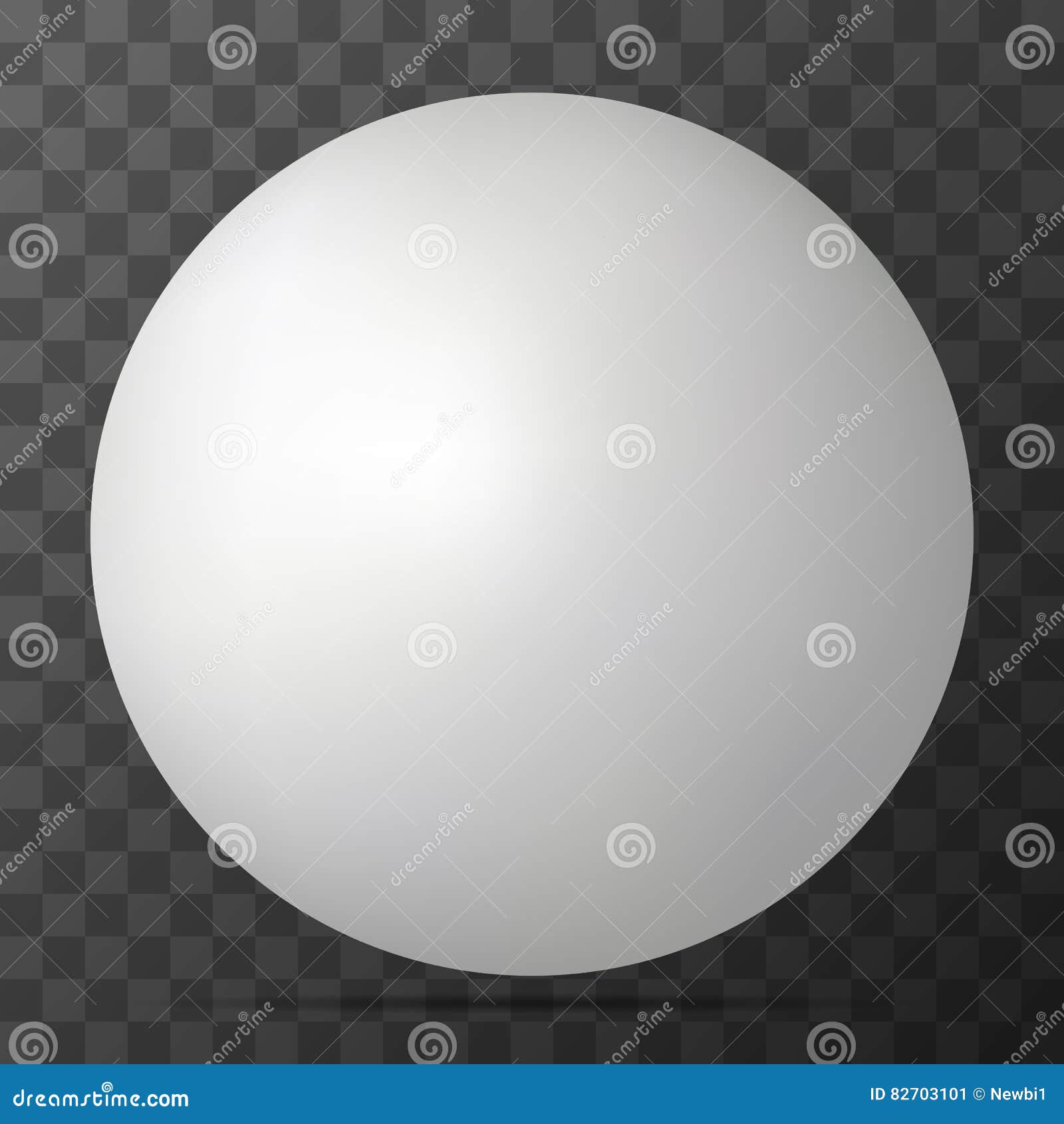 Vector White 3D Sphere with Realistic Shadow Stock Vector ...