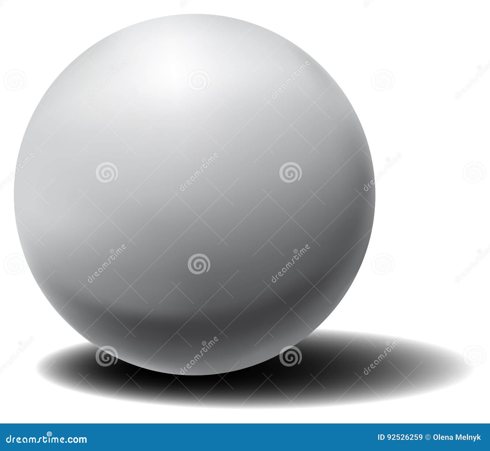 Vector White 3D Sphere with Shadow. Stock Vector - Illustration of ...