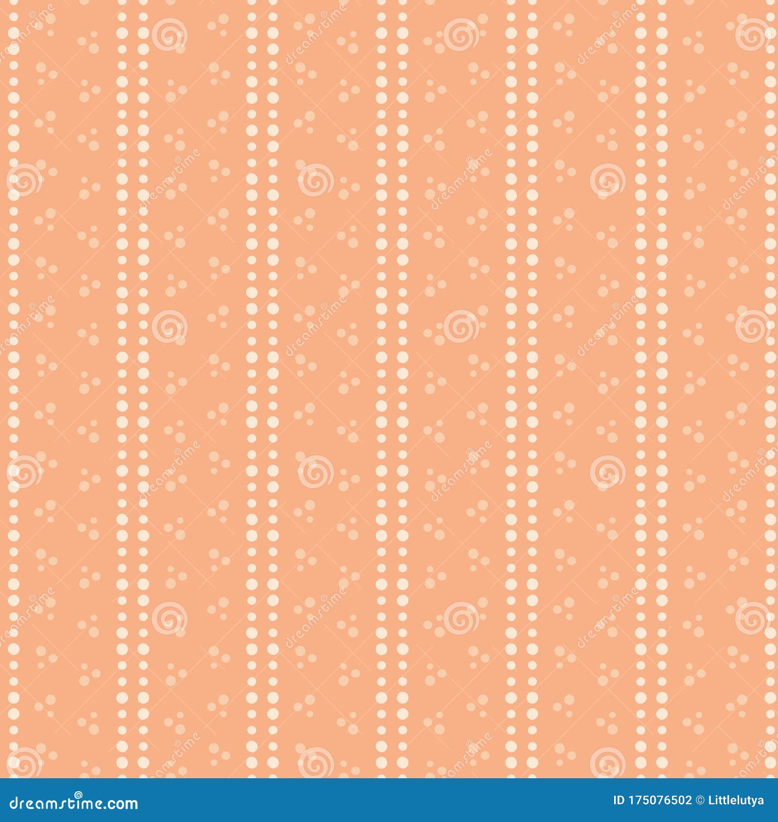 Vector Orange Dotted Lines Seamless Pattern Background Stock Vector ...
