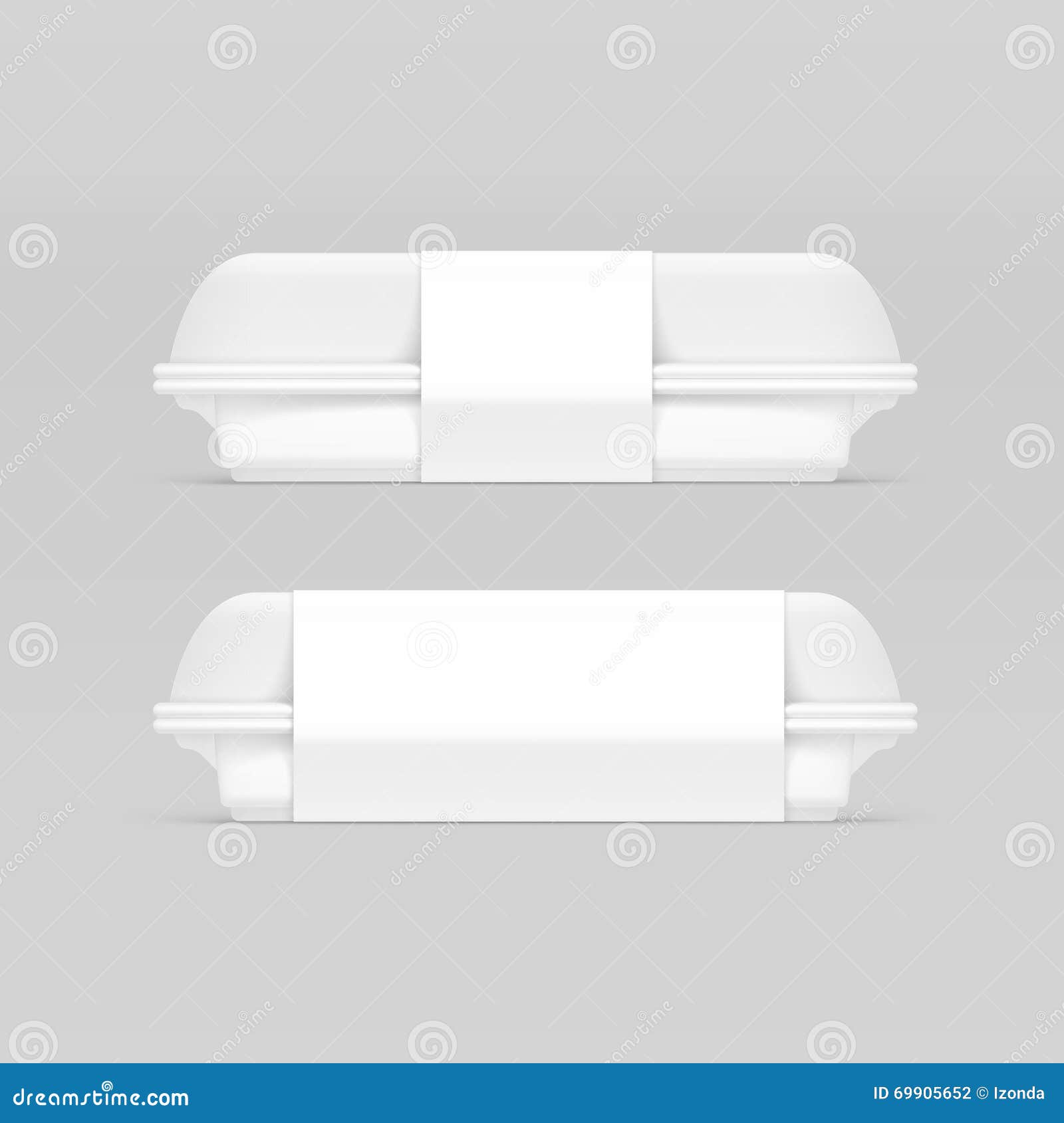 Vector White Fast Food Box Container Packaging Package Packing Pack on ...