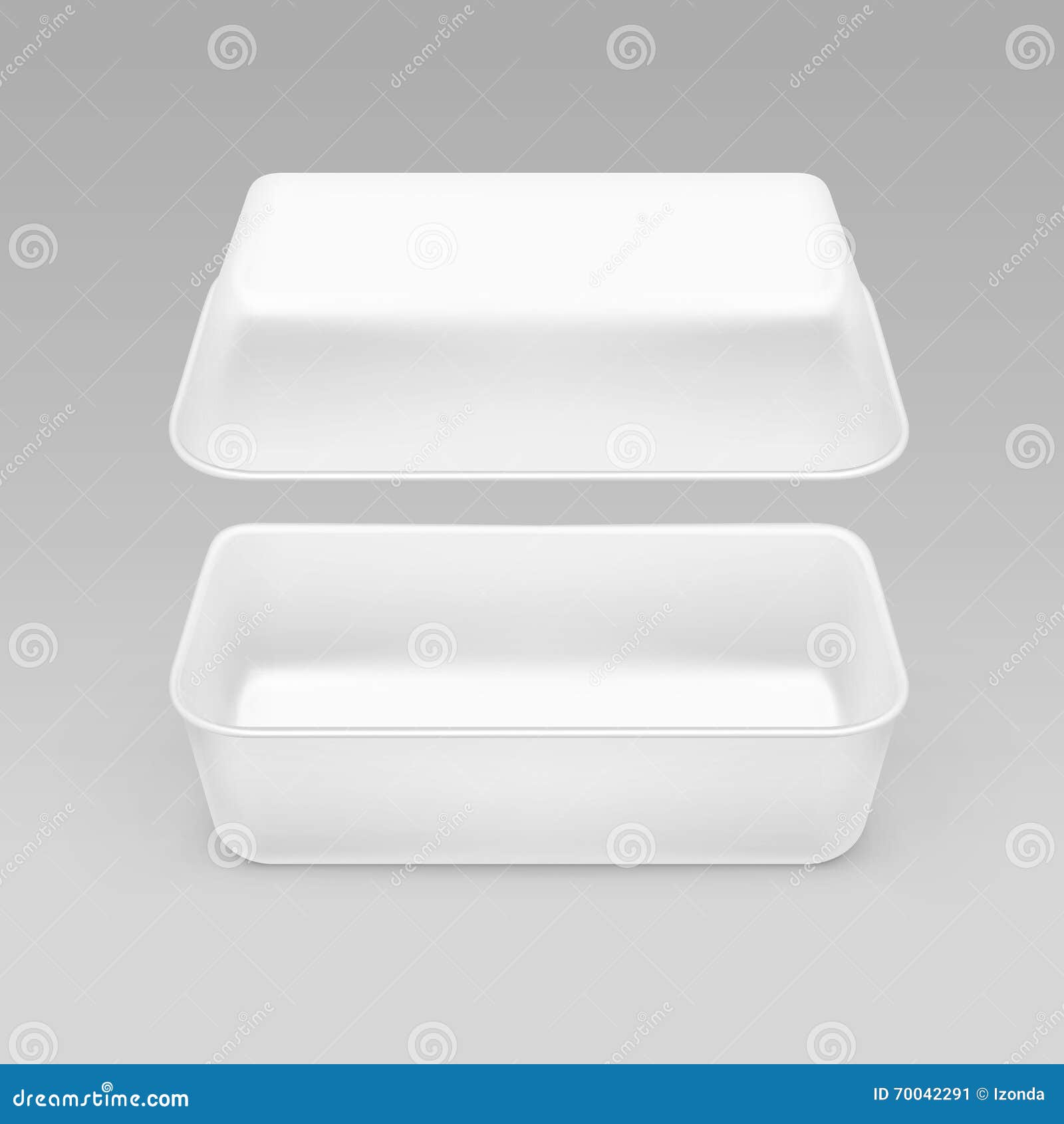 Vector White Fast Food Box Container Packaging Package Packing Pack ...