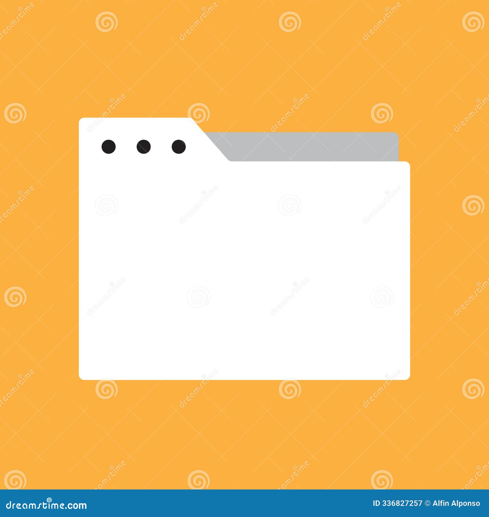 Vector White Folder Icon stock vector. Illustration of symbol - 336827257