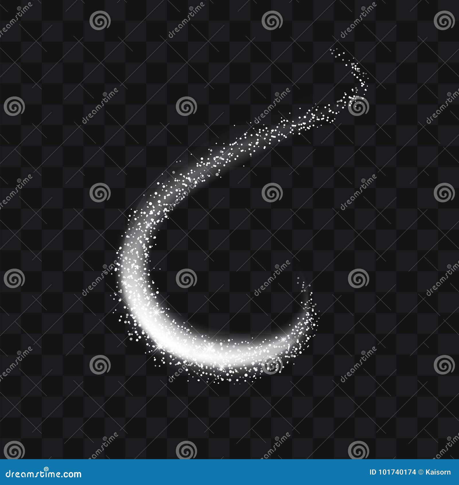Vector White Glitter Trail Particles Background Effect for Luxury ...