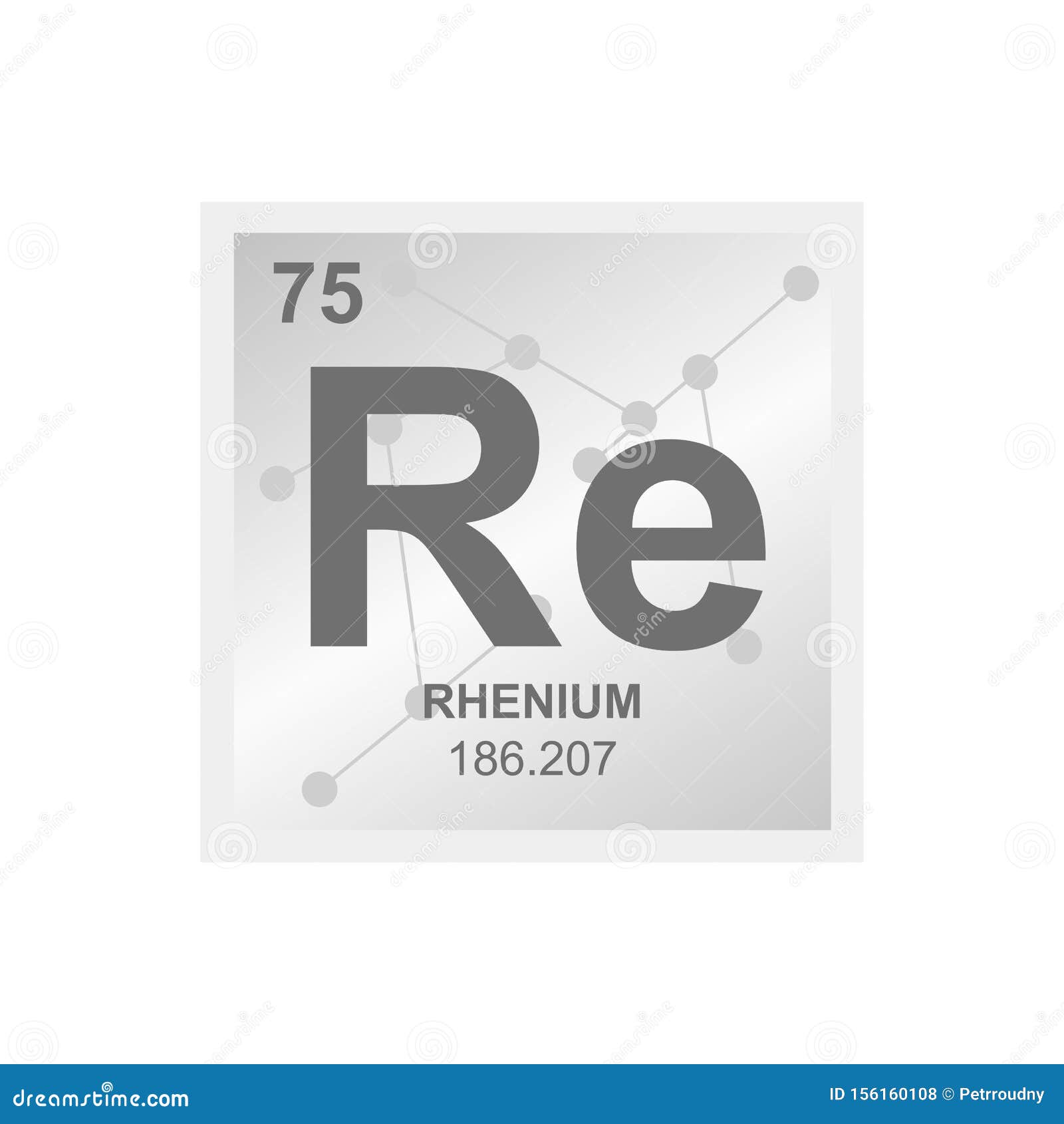 Vector Chemical Symbol of Rhenium from the Periodic Table of the ...
