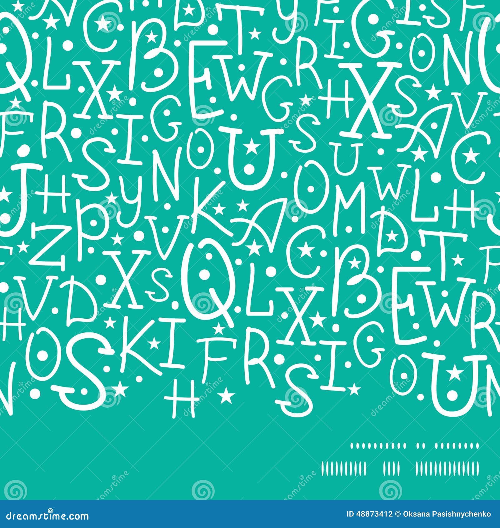 Vector White on Green Alphabet Letters Horizontal Stock Vector ...