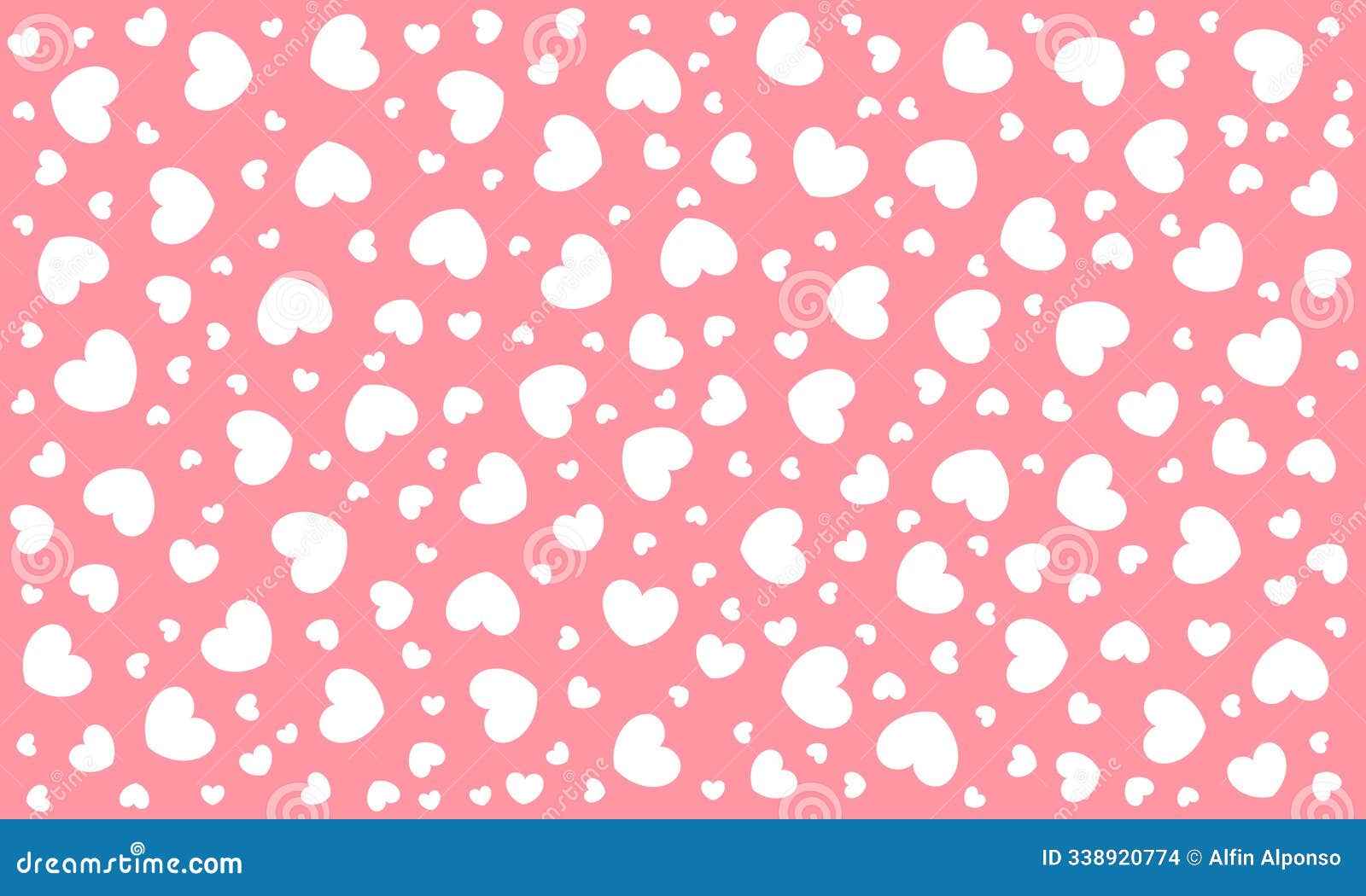 Vector White Hearts on Pink Background Stock Vector - Illustration of ...