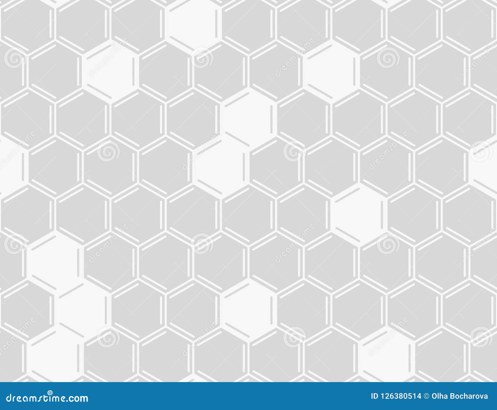 Vector White Honeycomb Seamless Pattern on Gray Background Stock Vector ...