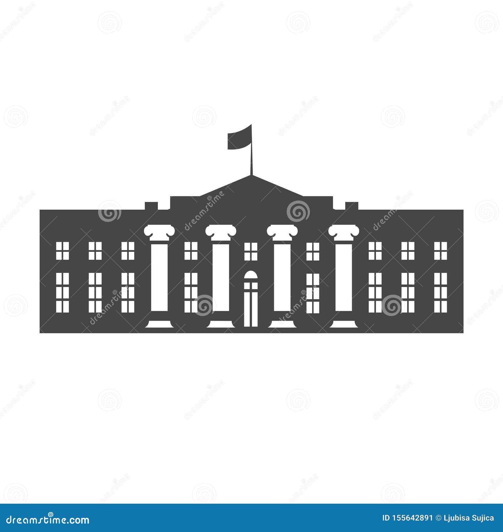 Vector White House Icon - Illustration Stock Vector - Illustration of ...