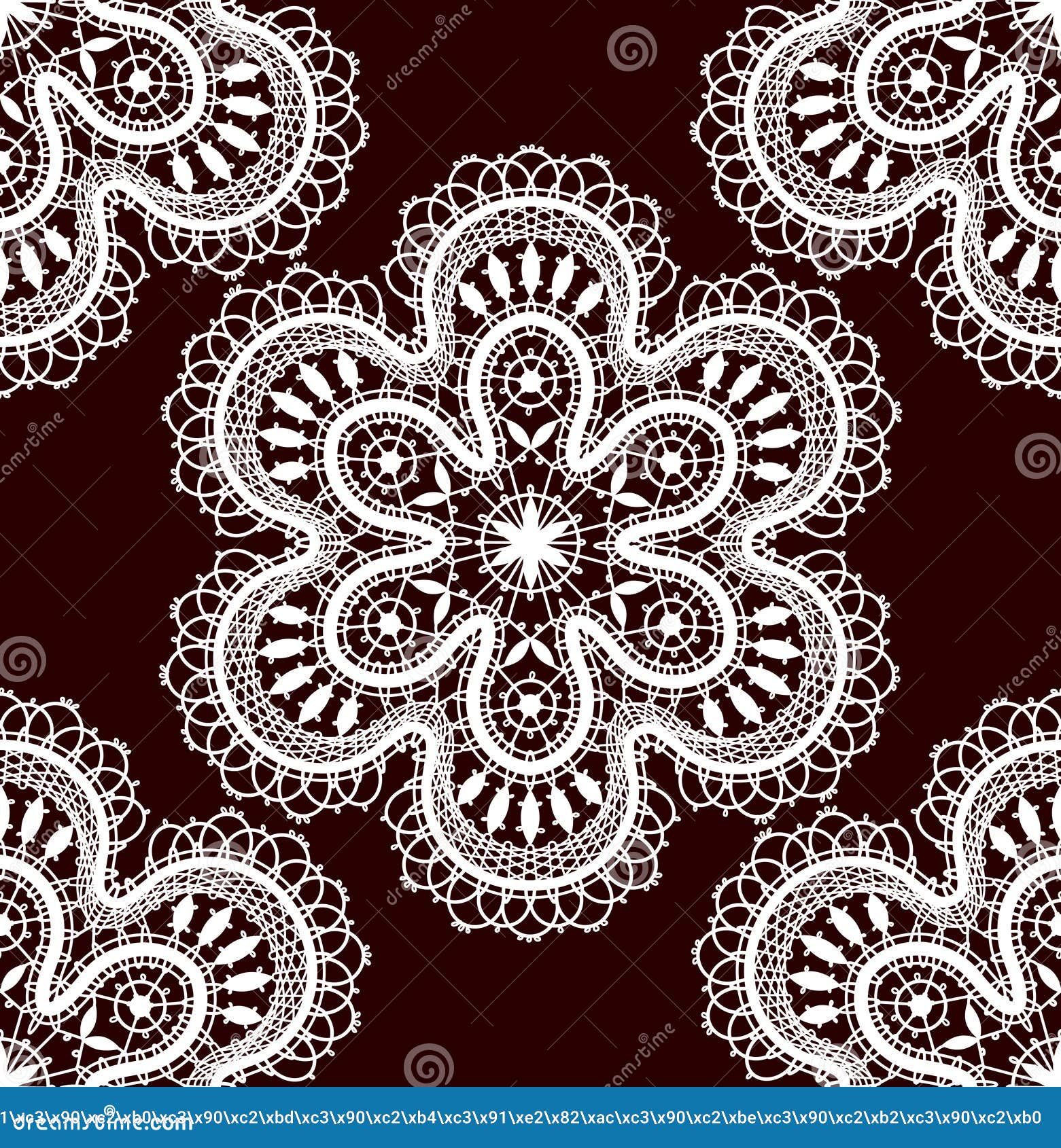 Vector White Lace Seamless Pattern. Romantic Background. Stock Vector ...