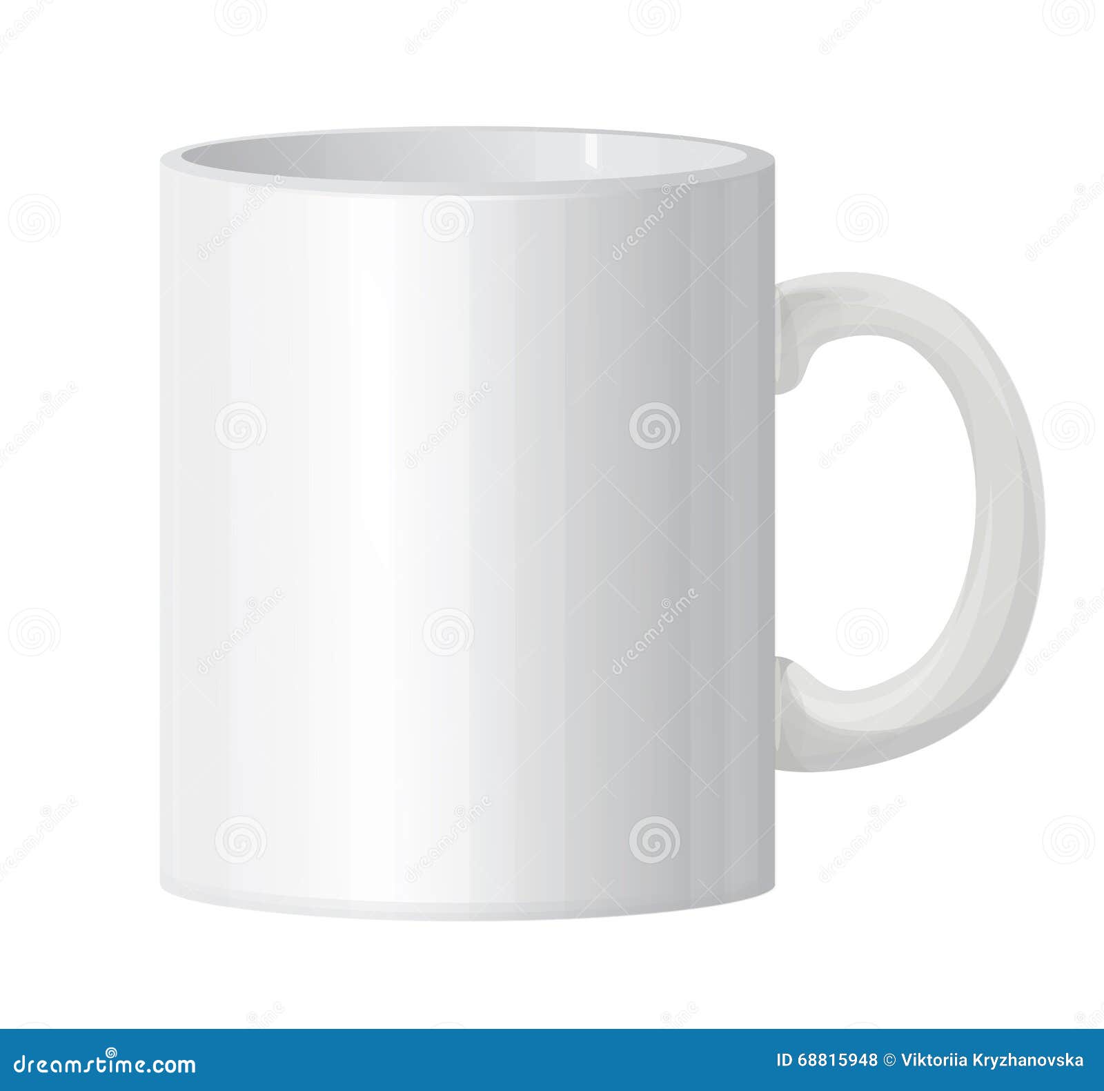 Vector white mug. stock vector. Illustration of cappuccino - 68815948