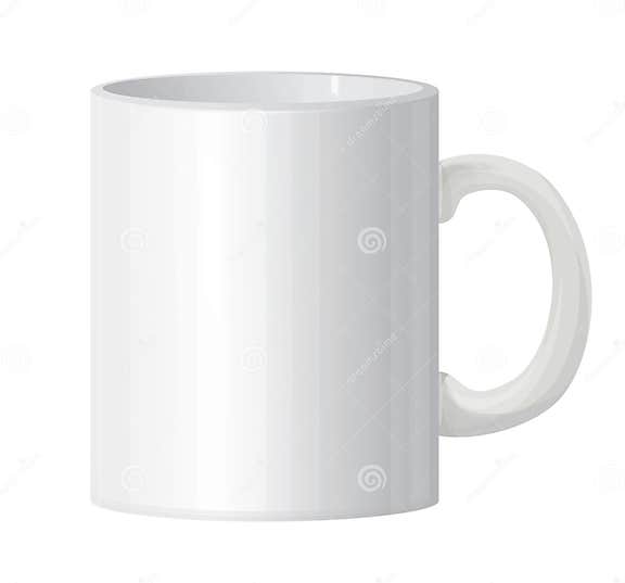 Vector white mug. stock vector. Illustration of cappuccino - 68815948
