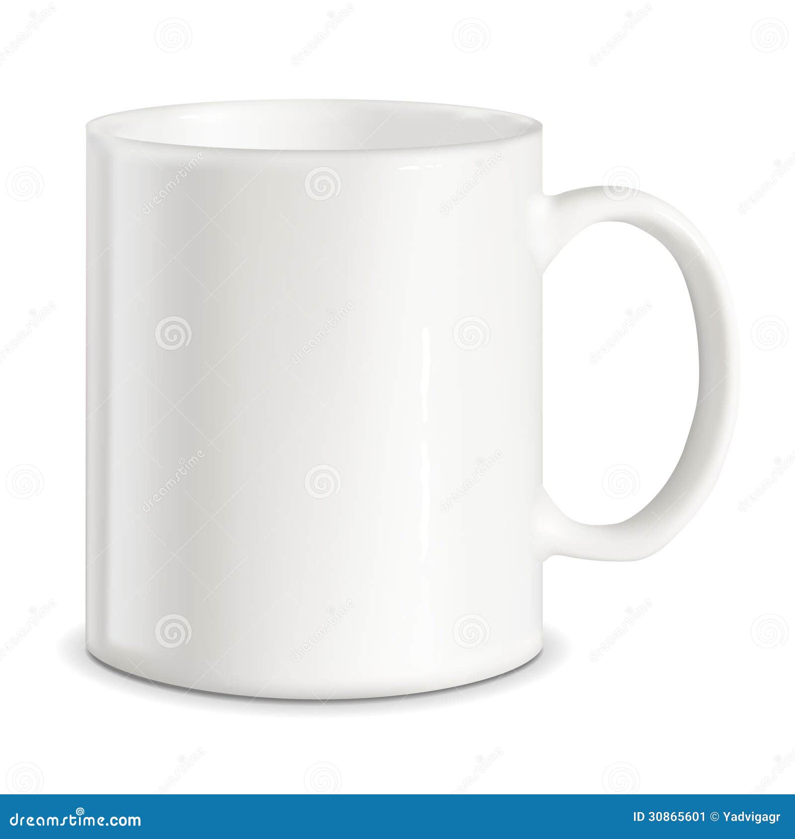 Vector white mug stock vector. Illustration of food, bright - 30865601
