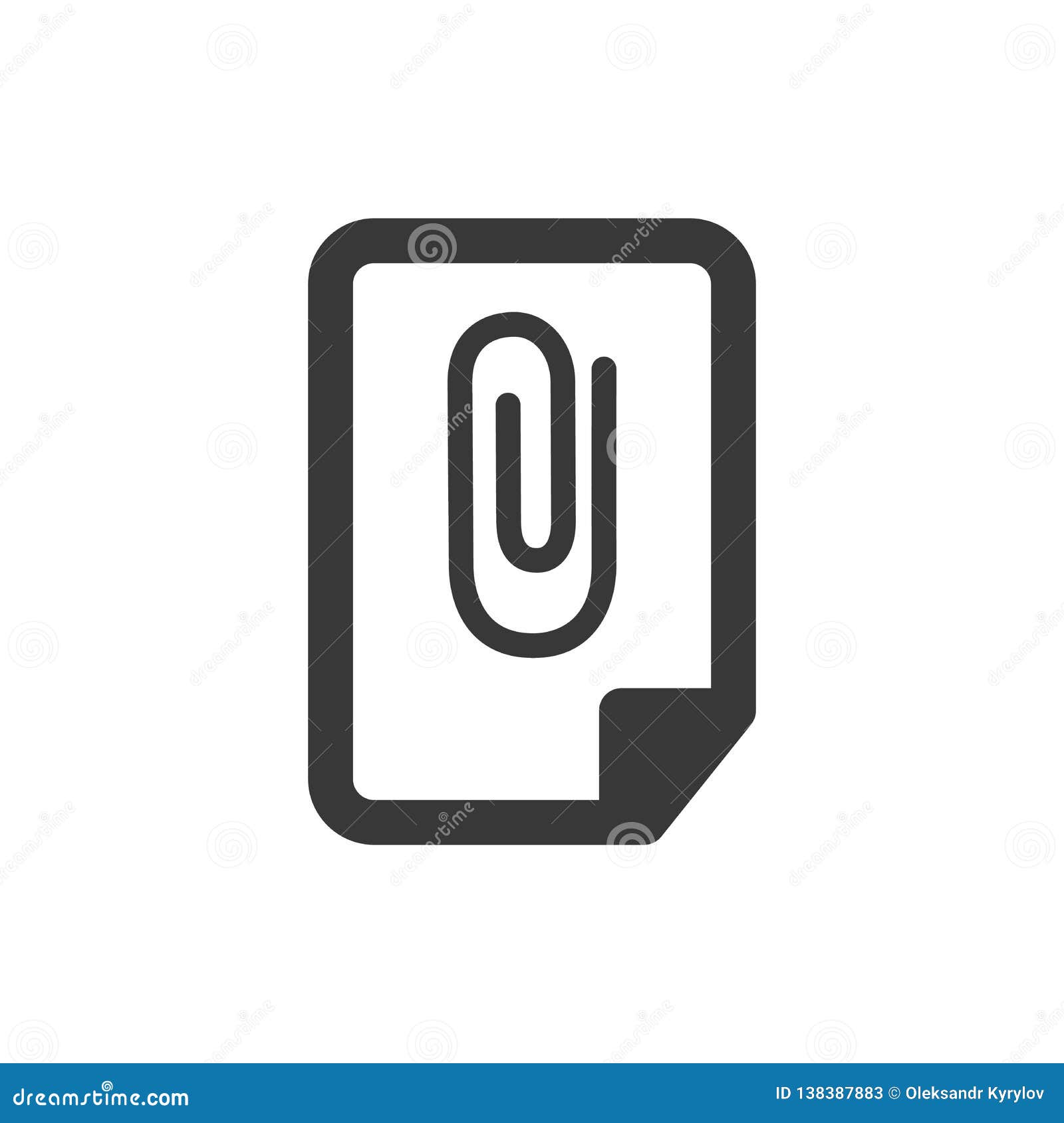 Vector White Note Paper with Paperclip, Vector Illustration Isolated on ...
