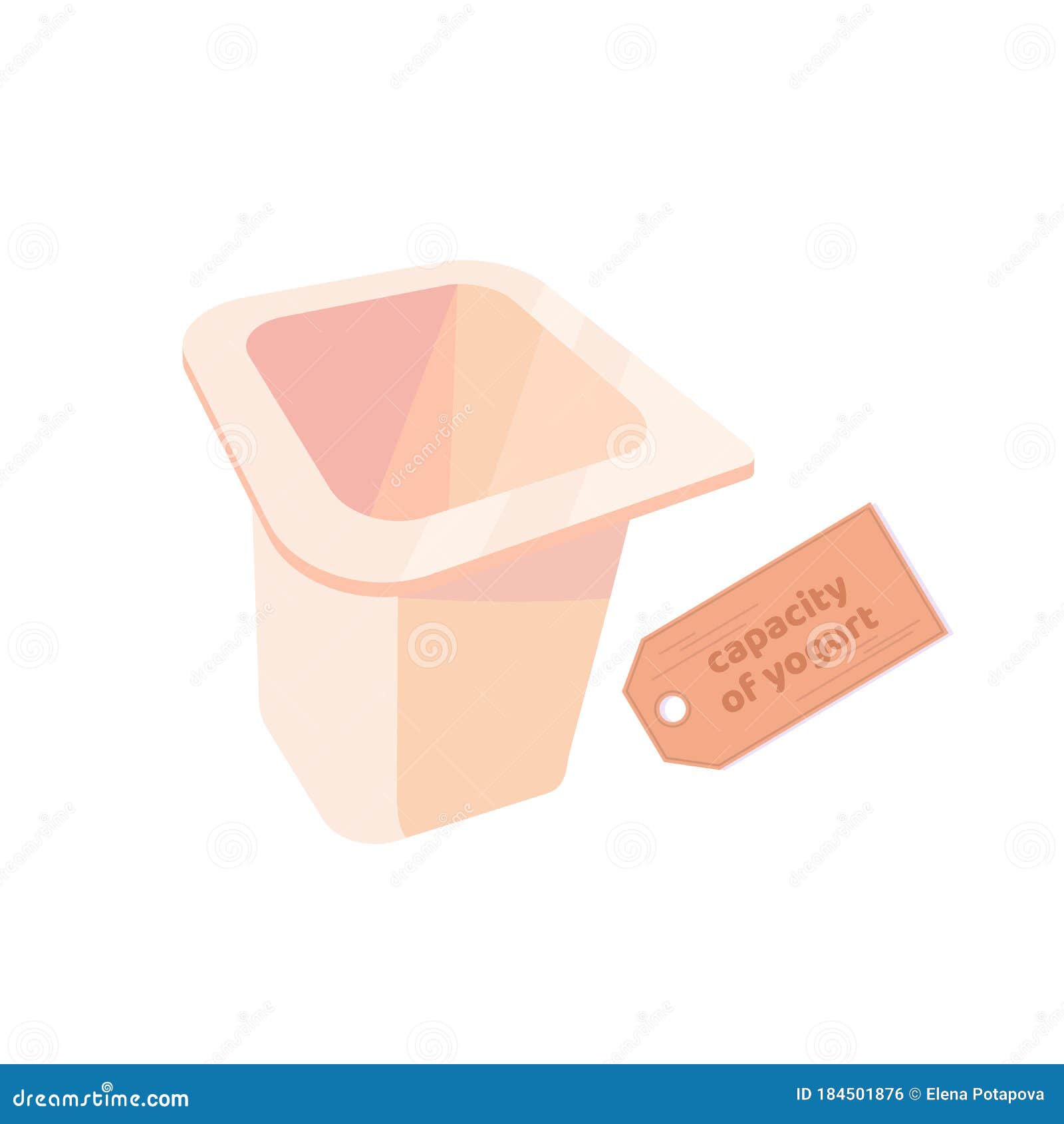 Vector White Packaging Container for Yogurt, Ice Cream or Dessert ...