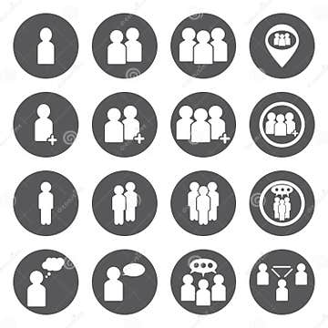 Vector White People Icons Set Stock Vector - Illustration of people ...