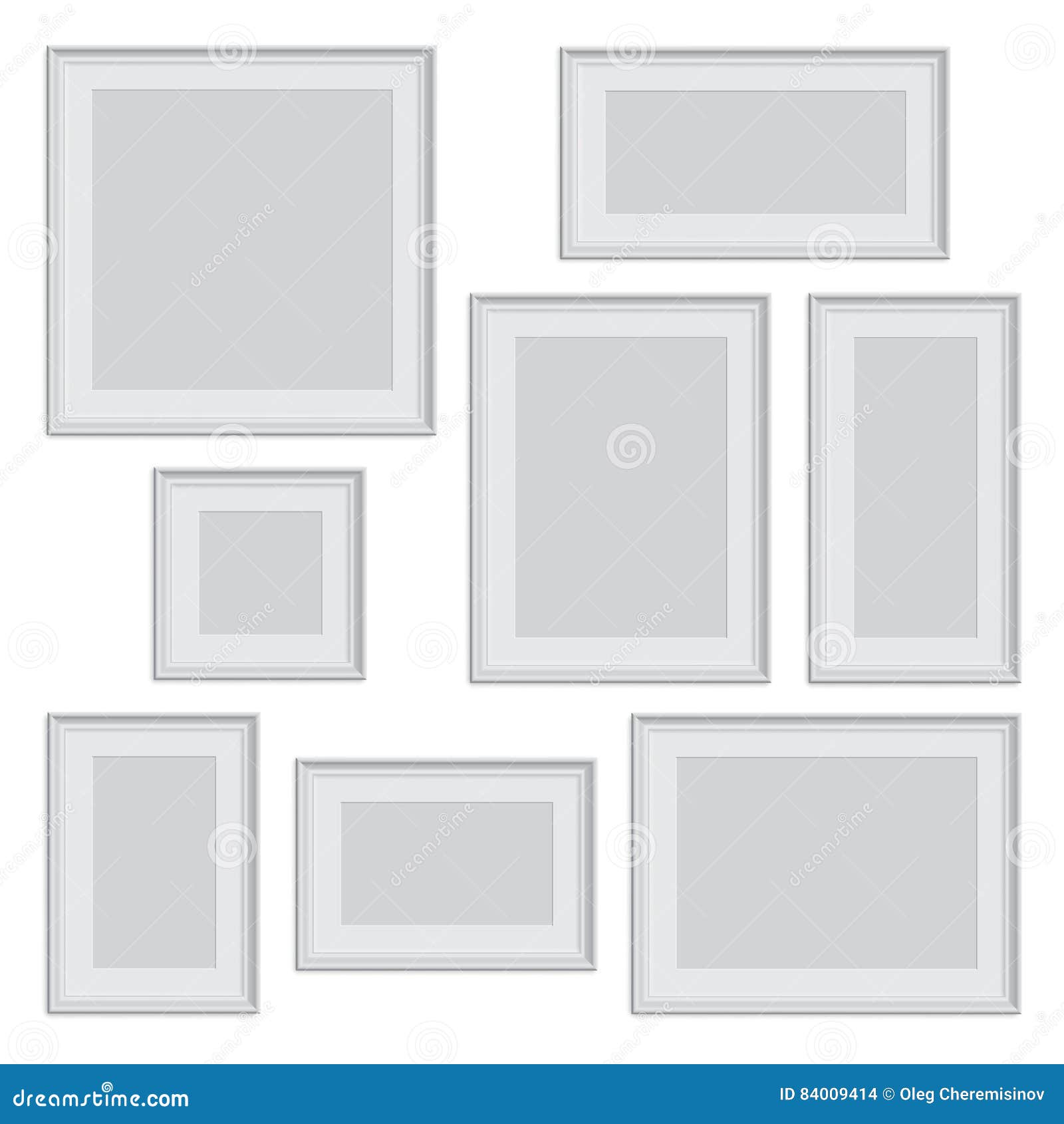 Vector White Photo or Picture Frame in Different Proportions and Sizes ...