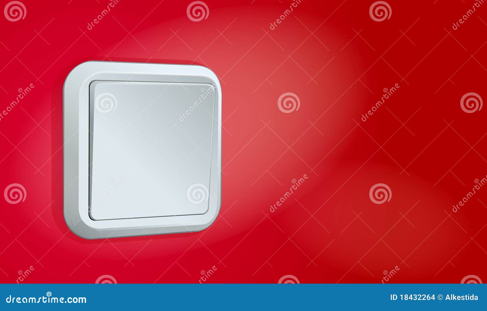 Vector White Room Switch on the Red Wall Stock Vector - Illustration of ...