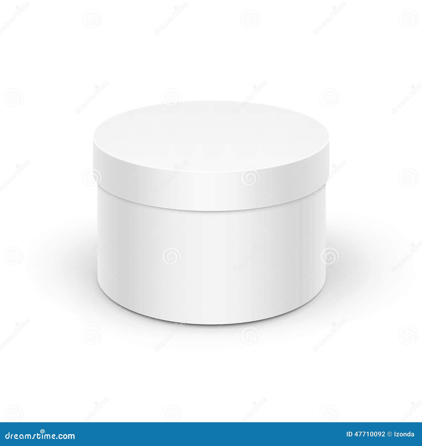 Vector White Round Blank Box Stock Vector - Illustration of pack ...