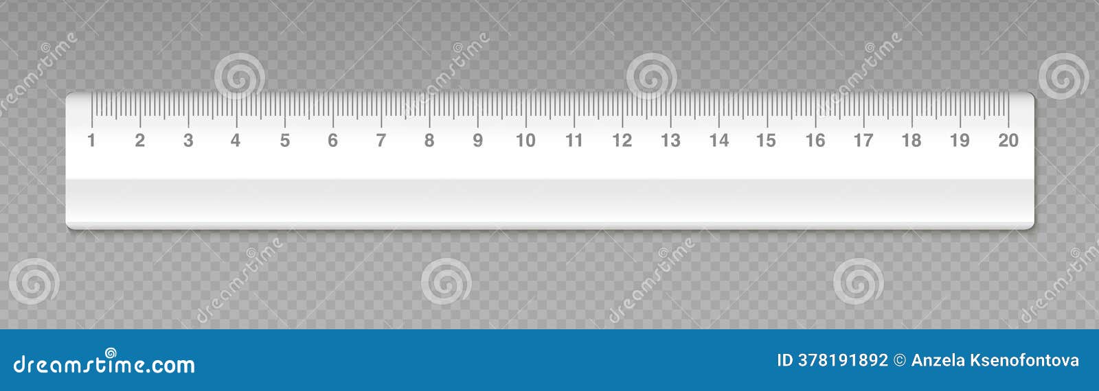 A White Ruler Marked With Centimeters, Inches And Combined Rectangular ...