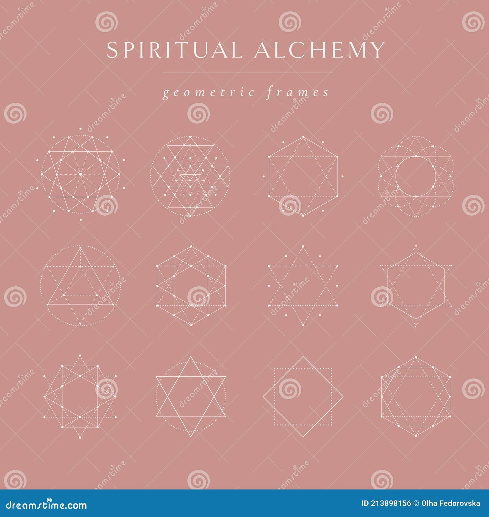 Vector White Sacred Geometry Frames and Borders Stock Vector ...