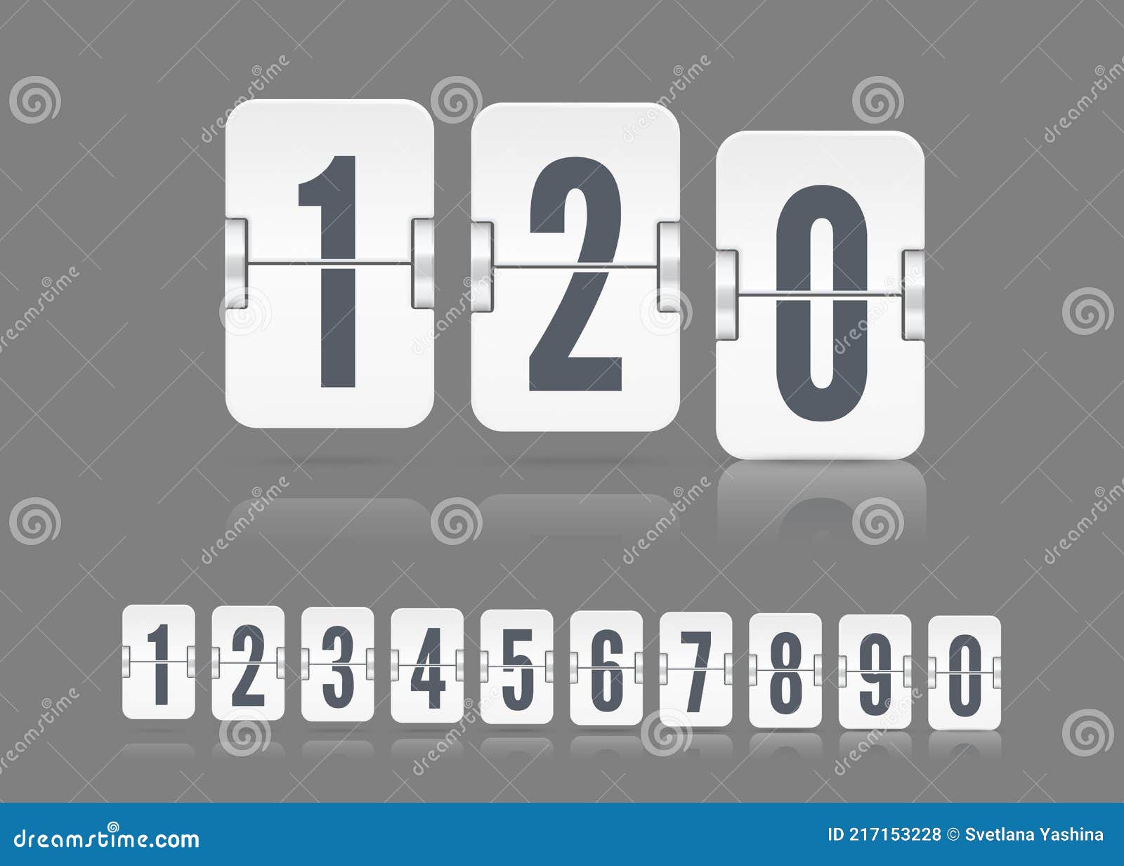 White Scoreboard Number Font. Analog Airport Board Countdown Timer ...