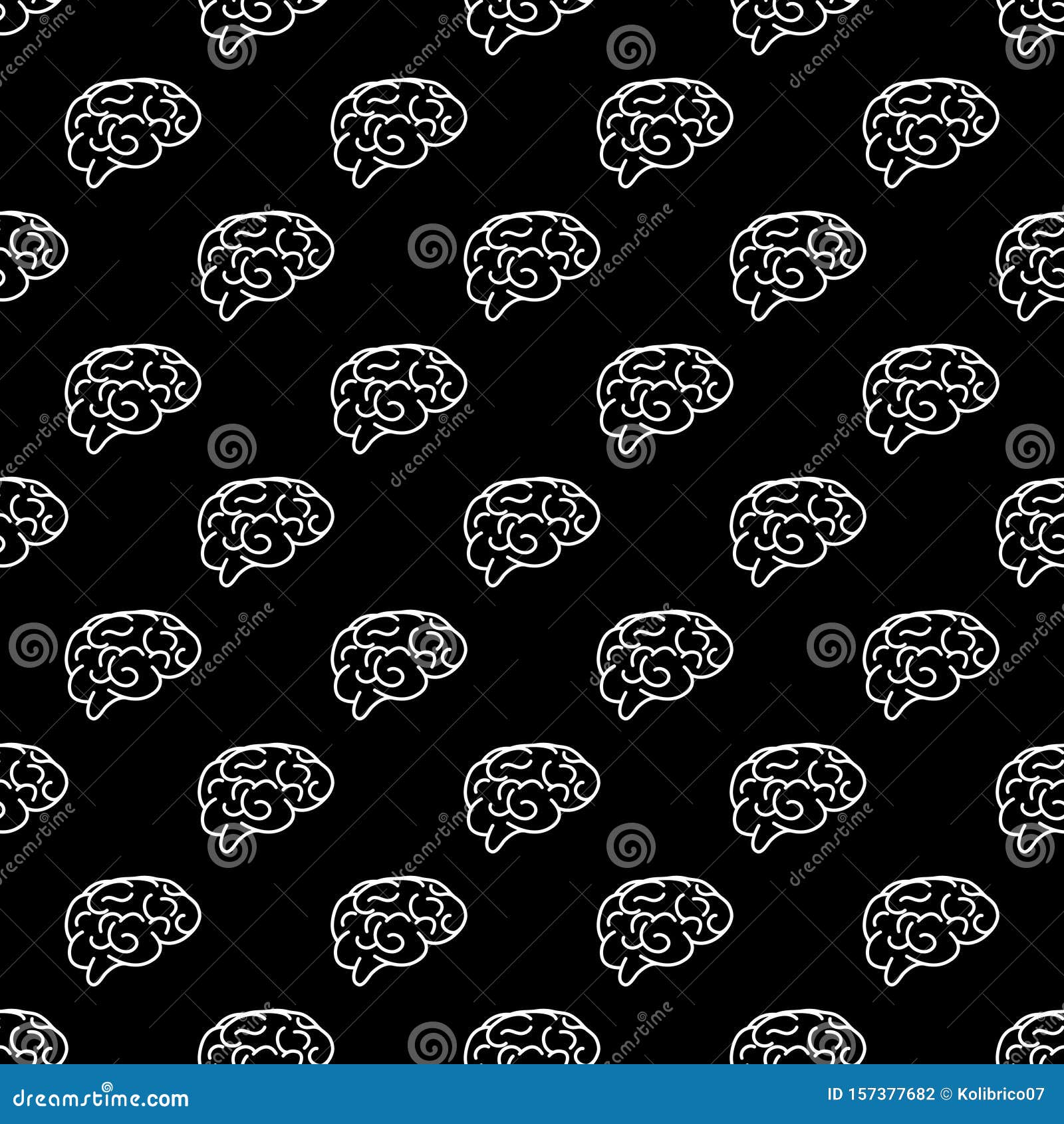 Vector White Seamless Pattern of Human Brain. Vector Human Brain Stock ... Vector White Seamless Pattern of Human Brain. Vector Human Brain Stock ...