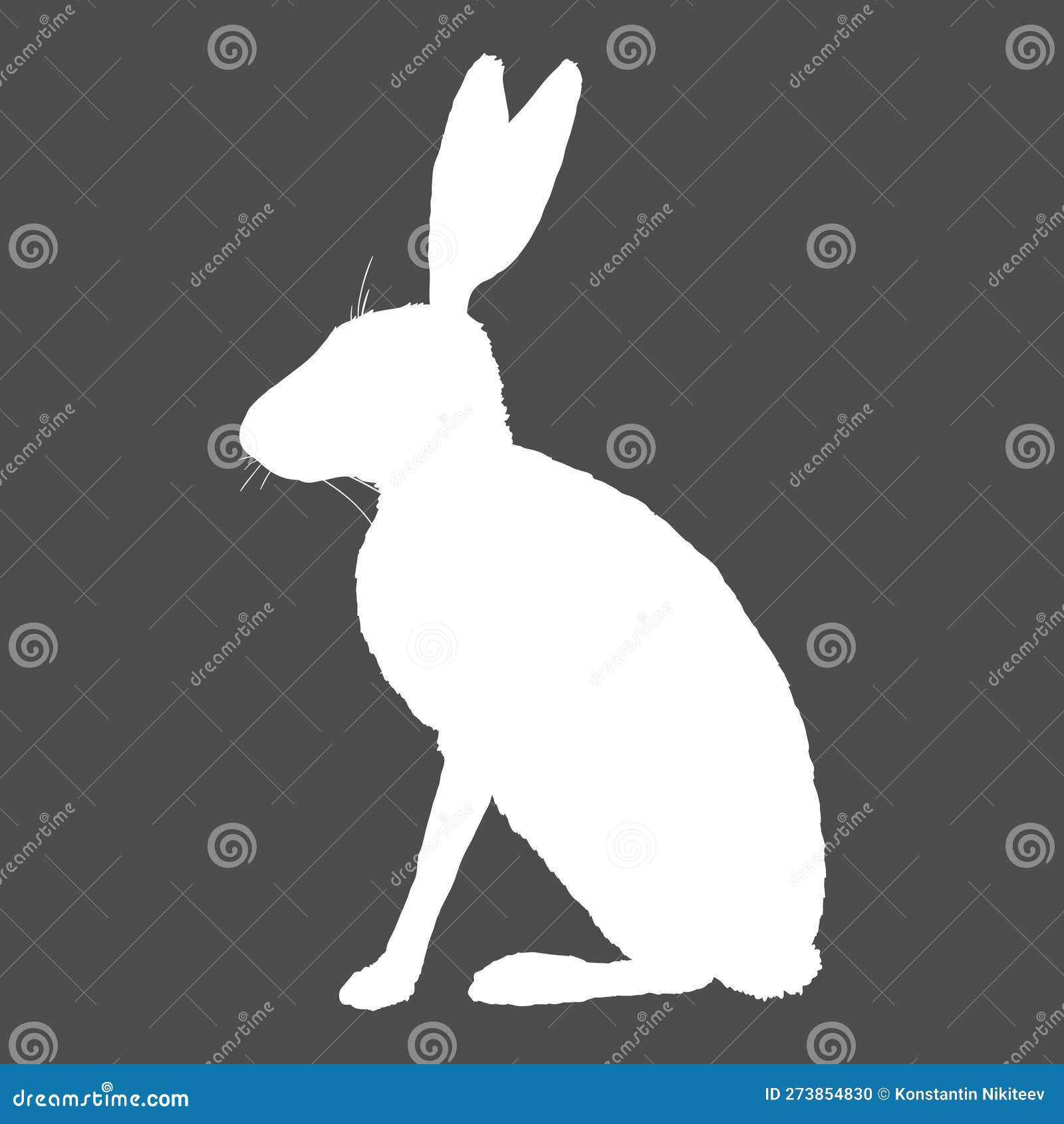 Sitting Hare. Vector Black And White Line Drawing | CartoonDealer.com ...