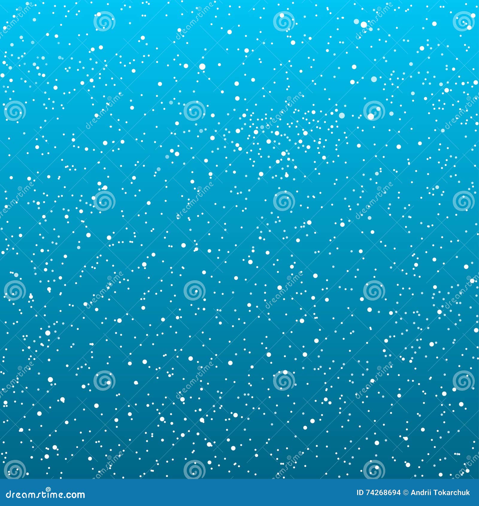 Vector White Snow Falling on Blue Background. Stock Vector ...