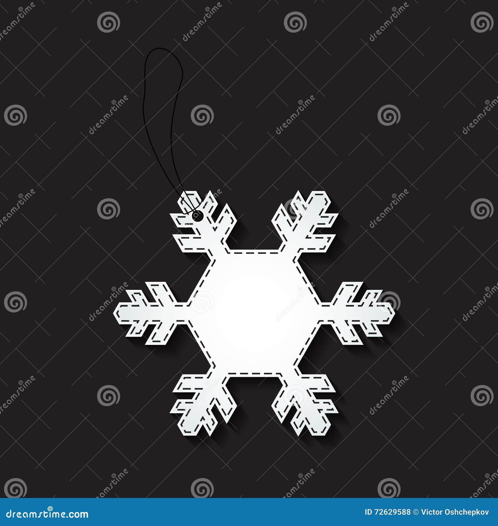 Vector white snowflake stock vector. Illustration of christmas - 72629588