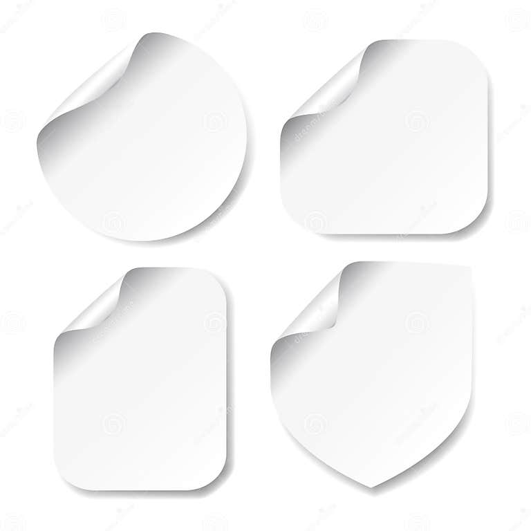 Vector white stickers stock vector. Illustration of fabric - 16639727