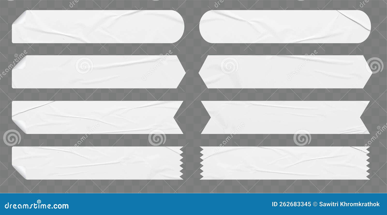 Vector White Stickers Banners Labels Tags of Different Shapes Stock ...
