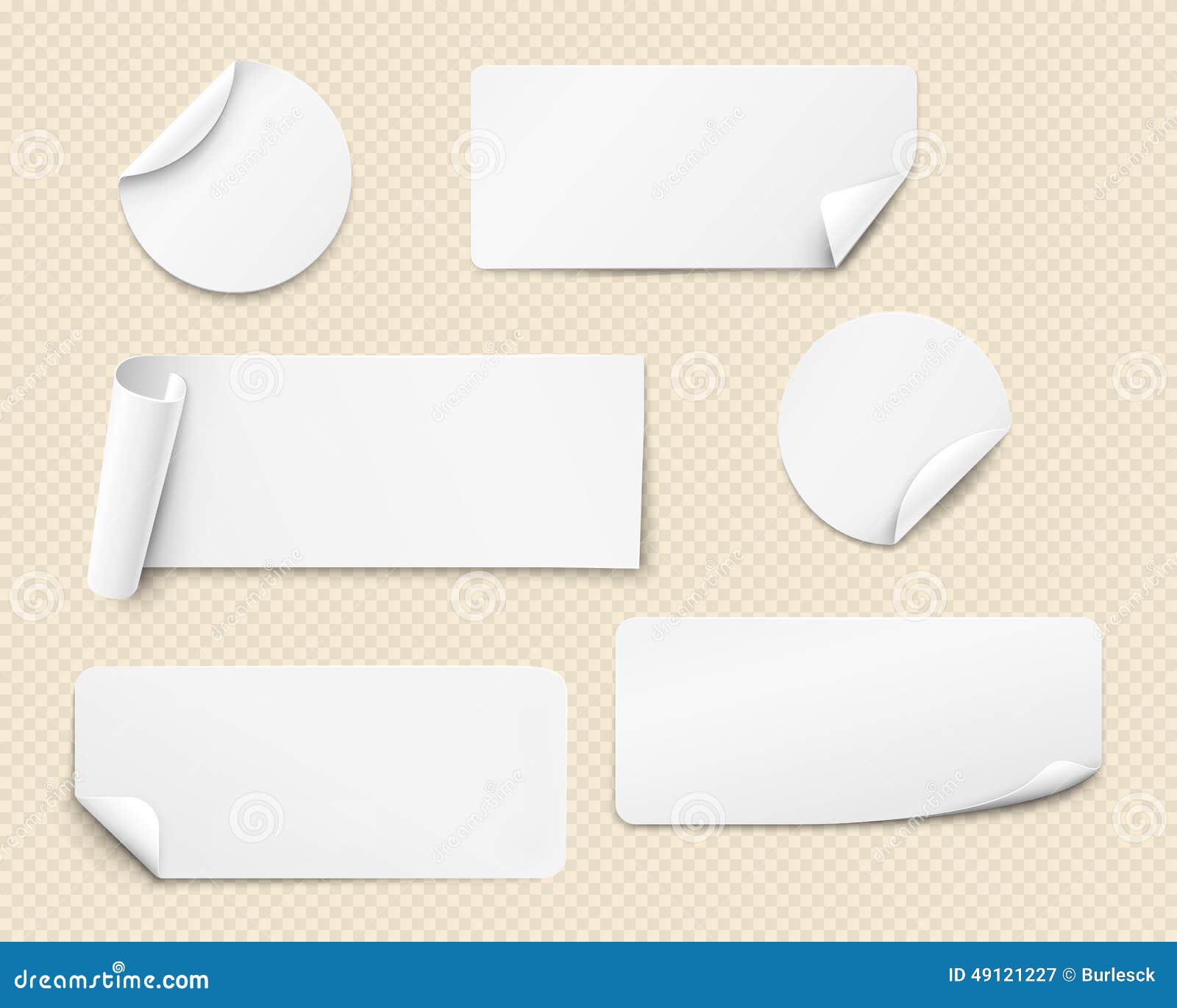 Vector white stickers stock vector. Illustration of page - 49121227