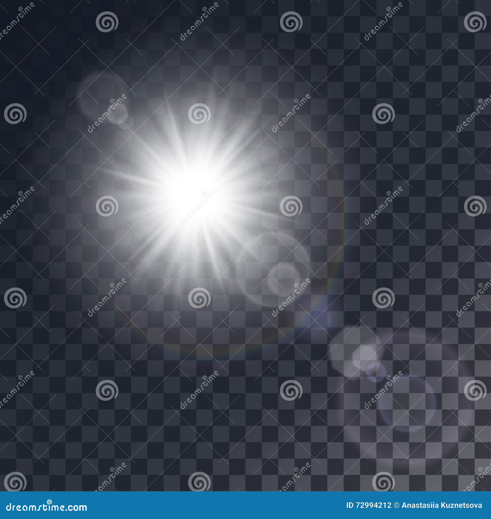 Vector White Sun with Light Effects Stock Vector - Illustration of ...