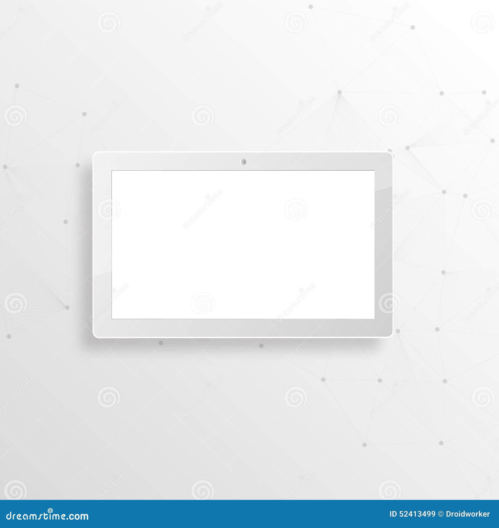 Vector White Tablet Pc on White Background. Stock Vector - Illustration ...
