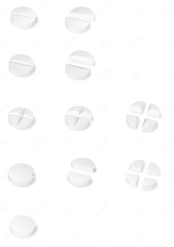 Vector white tablet set stock vector. Illustration of quarter - 18020007