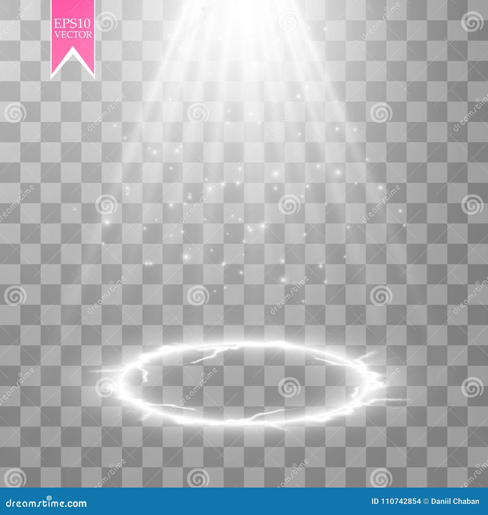 Set Of Spotlight. Scene Illumination Collection Isolated On Transparent ...