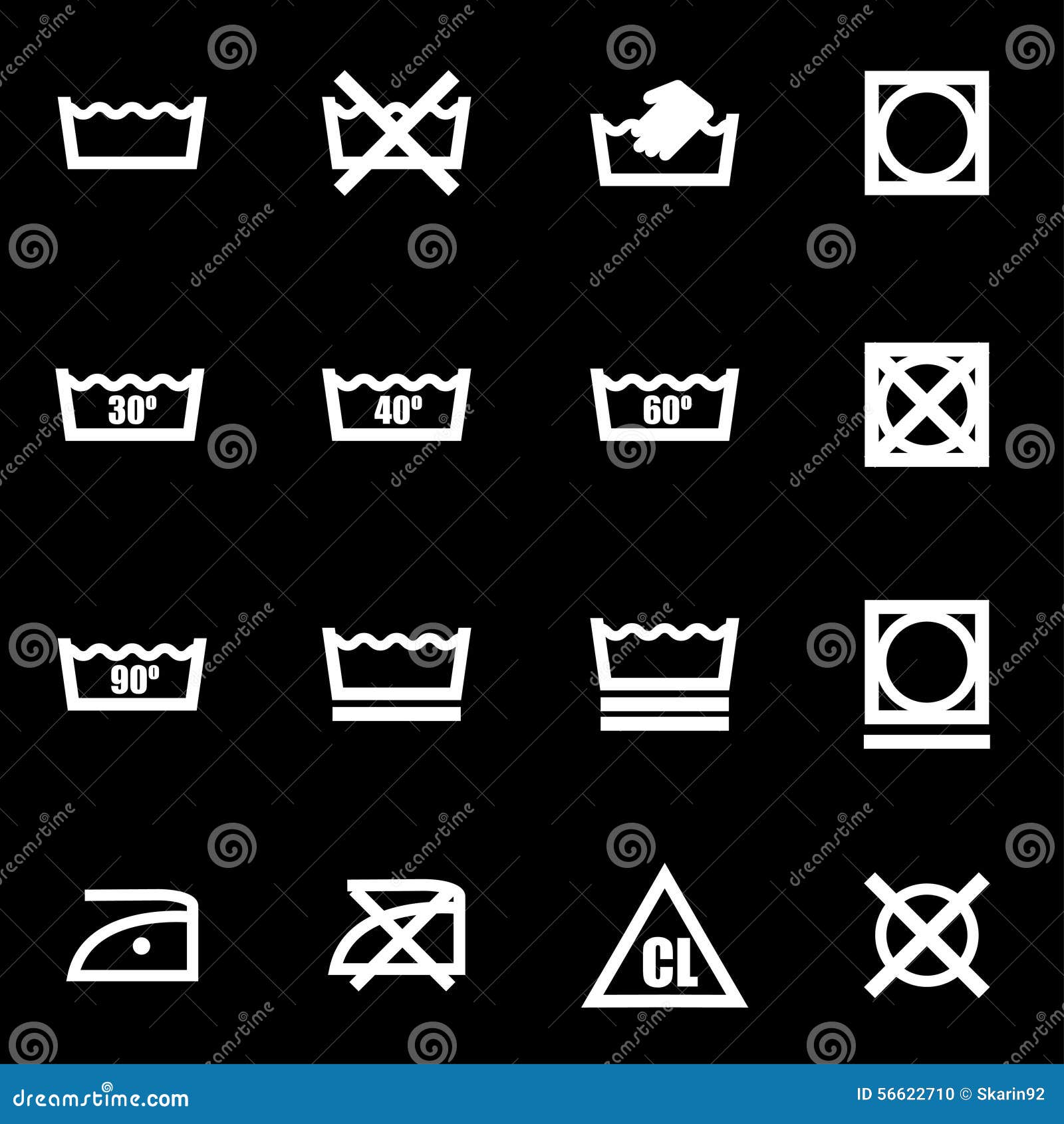 Washing Signs Vector Illustration | CartoonDealer.com #16095226