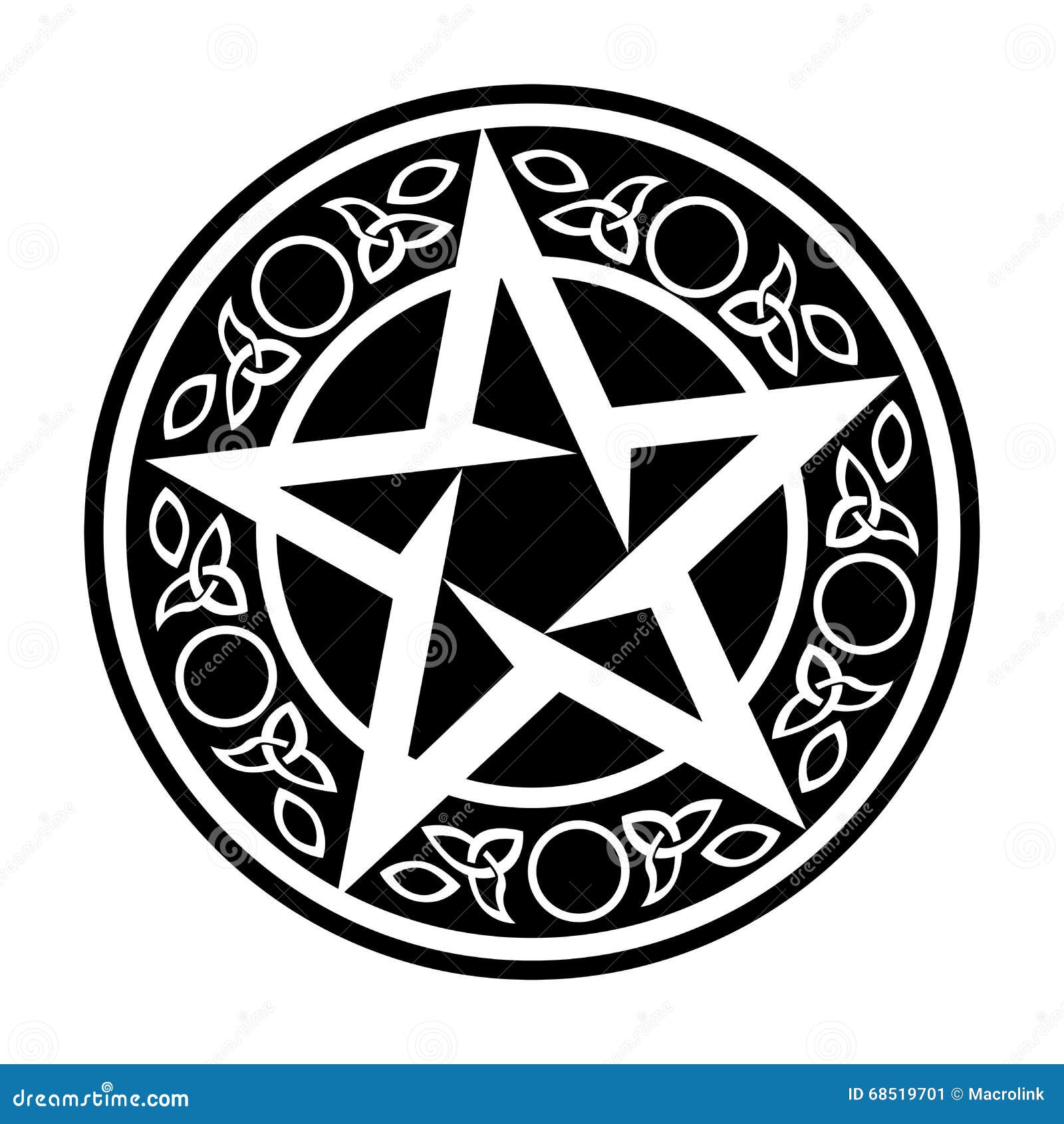 Vector Wiccan Talisman stock vector. Illustration of white - 68519701