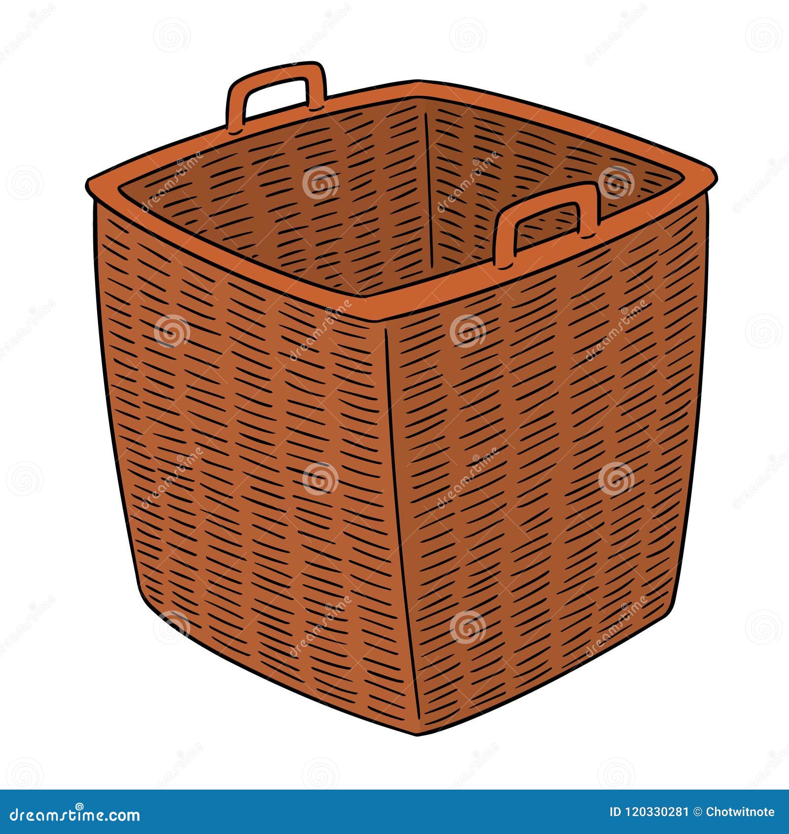 Cartoon Wicker Basket