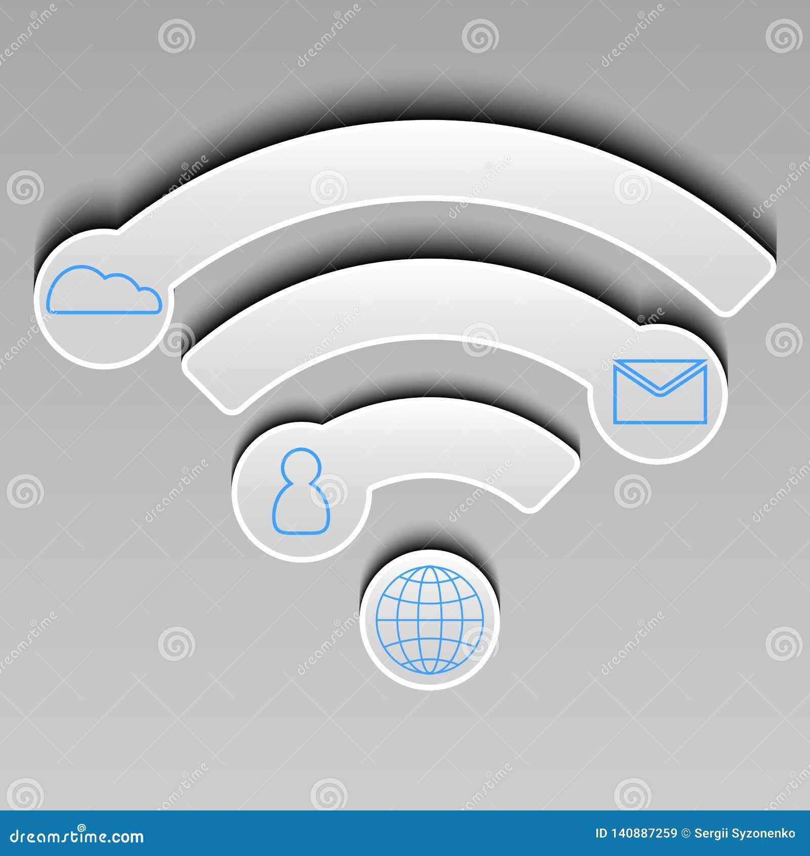 Vector Wifi Sign, Infographic Concept Stock Vector - Illustration of ...