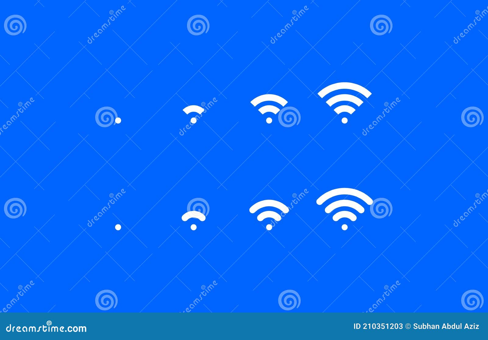 Vector of Wifi Signal Level Indicator Bar Icon Template Stock Vector ...