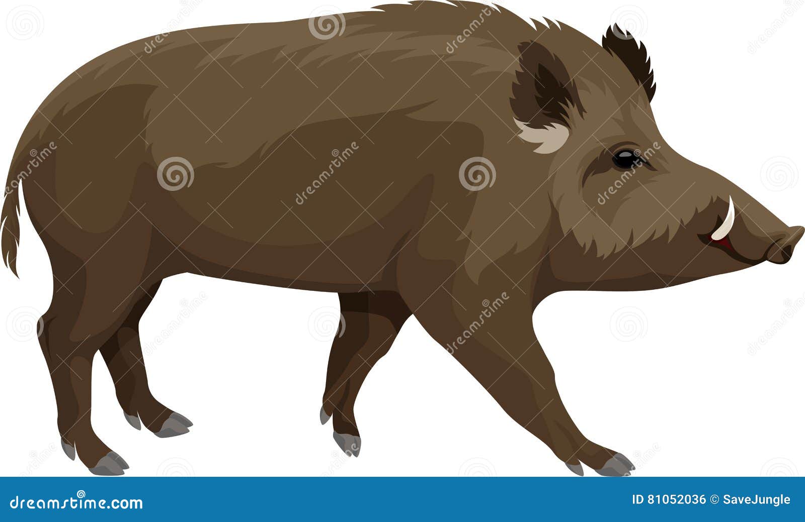 Vector Wild Hog Boar Mascot Stock Vector - Illustration of tusk ...