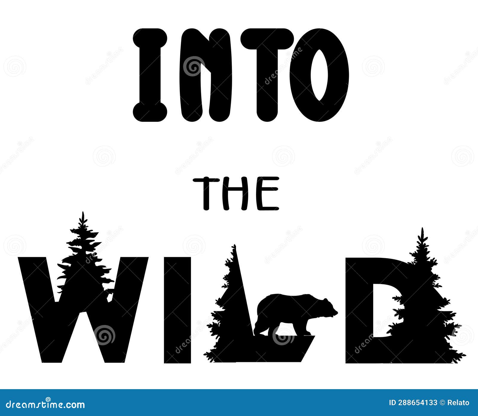 Vector into the Wild stock vector. Illustration of design - 288654133