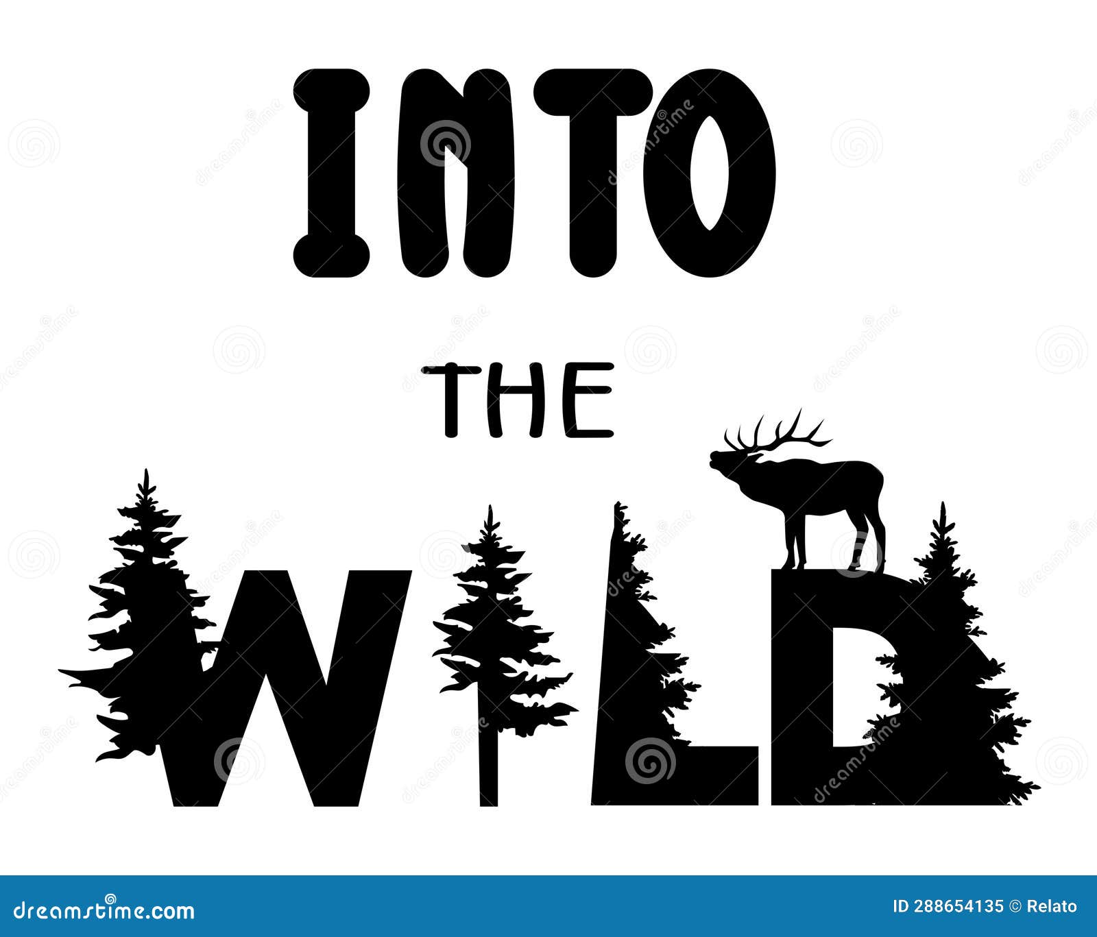 Vector into the Wild stock vector. Illustration of artwork - 288654135