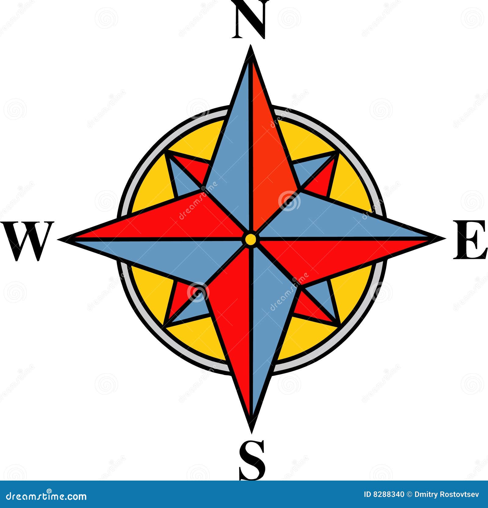 Vector wind rose stock vector. Illustration of north, wind - 8288340
