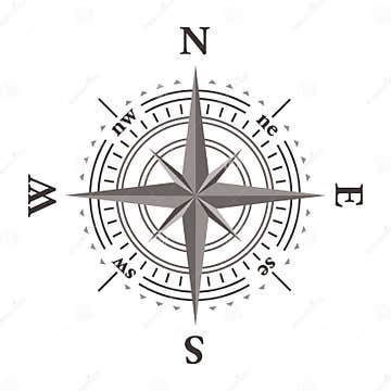 Vector wind rose compass stock illustration. Illustration of south ...